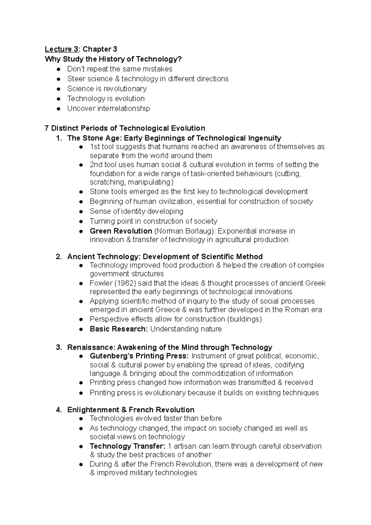 NATS Lecture 3 - Technology, Science and Society Notes - Lecture 3 ...