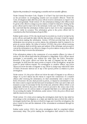 Tutorial 4 Topic 3 - Arrest (Part 2) - TUTORIAL 4 Topic 3 (Arrest) QUESTION 1 Based on credible ...