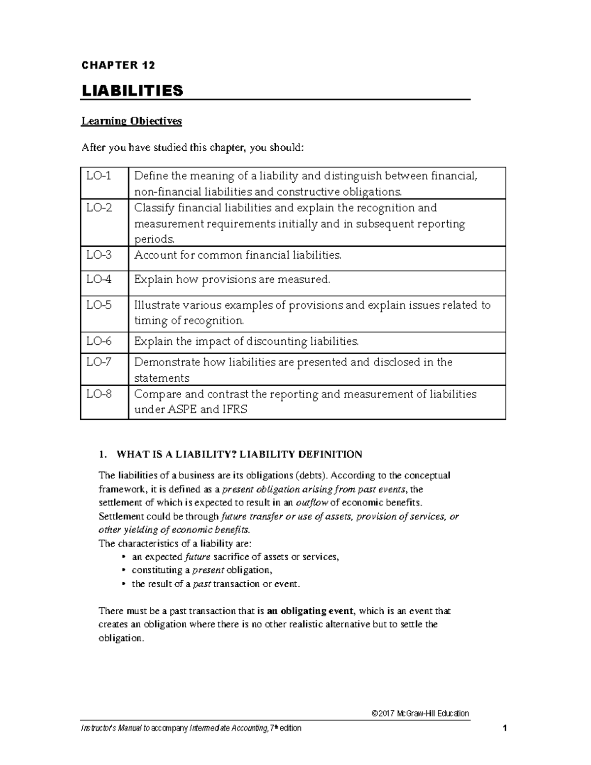 Beechy 7e V2 IM Ch12 - Instructor's Manual Chapter 12 - © 2017 McGraw ...