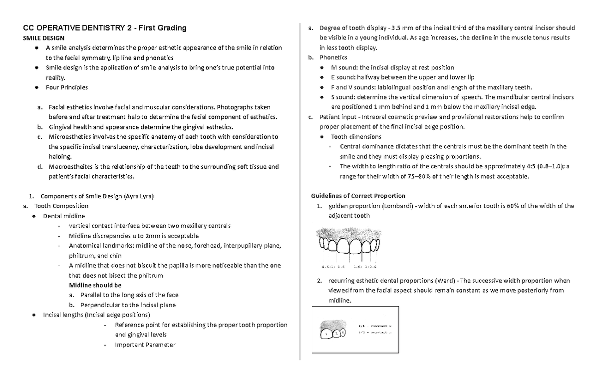 Ccresto 2 FG - RESTORATIVE DENTISTRY- ESTHETIC CONSIDERATIONS - CC ...