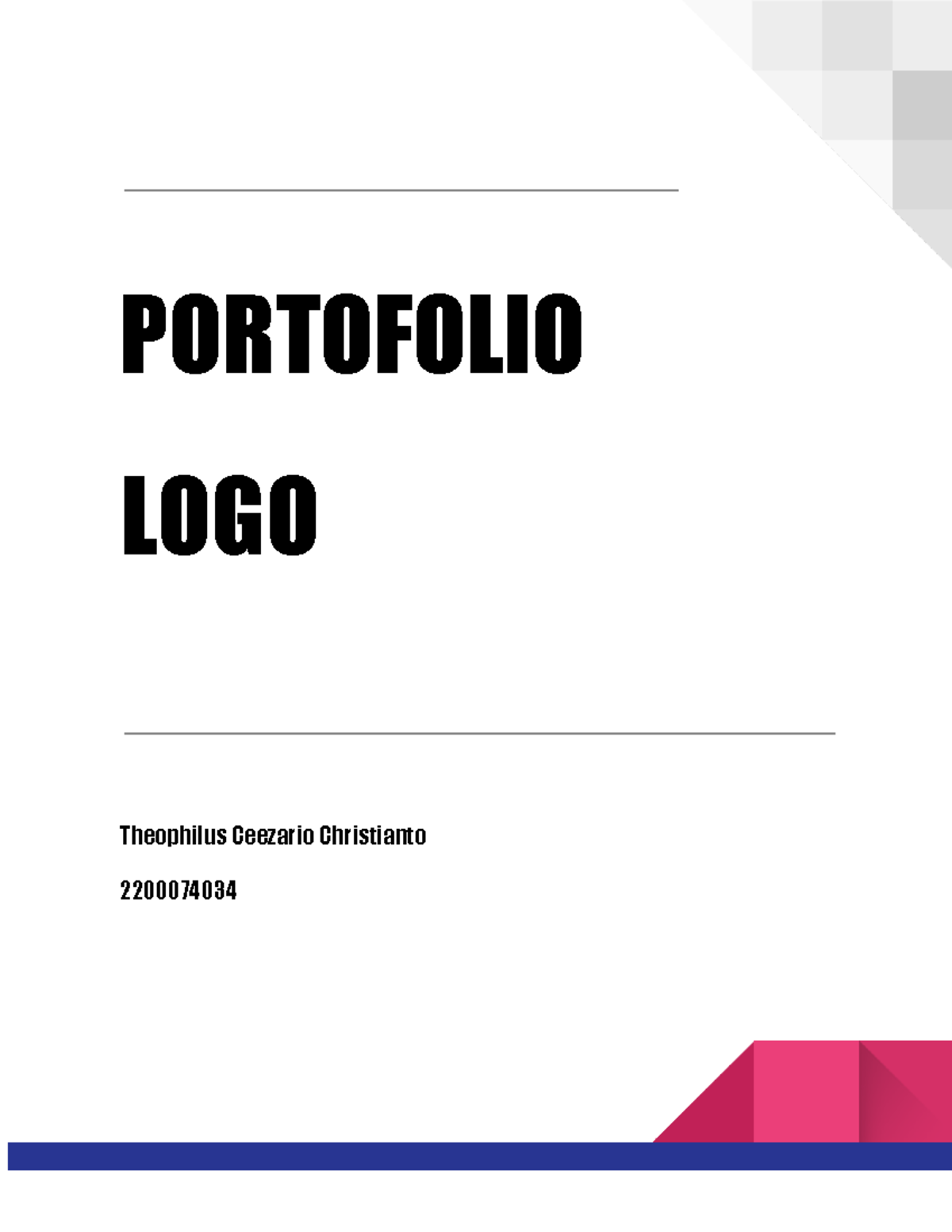 UAS Portofolio Logo - PORTOFOLIO LOGO Theophilus Ceezario Christianto ...