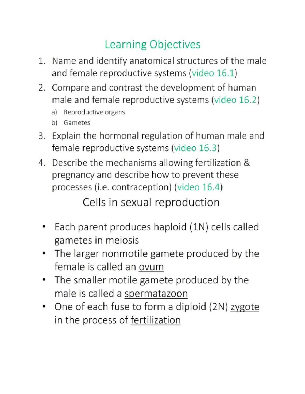 Bio 16 - Lecture notes 16 - Learning Objectives . Name and identifv ...