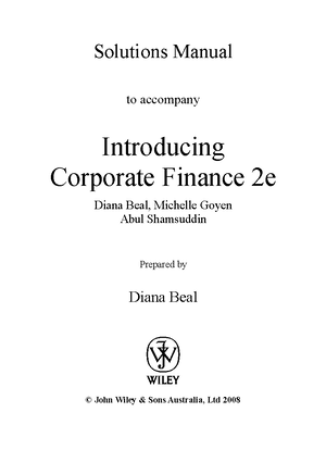 Week 3 Chapter 4 Tutorial Questions - Chapter Four: Financial ...