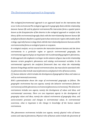 The concept of area differentiation in Geography - Areas on the earth's ...