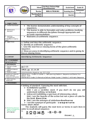 Sample-Detailed-Lesson-Plan-Math - DETAILED LESSON PLAN School ...
