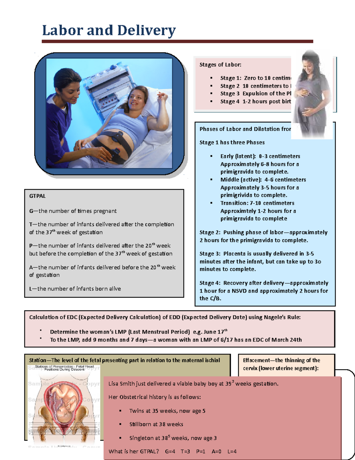 Mother.Baby Labor assess LTI - Labor and Delivery Stages of Labor ...