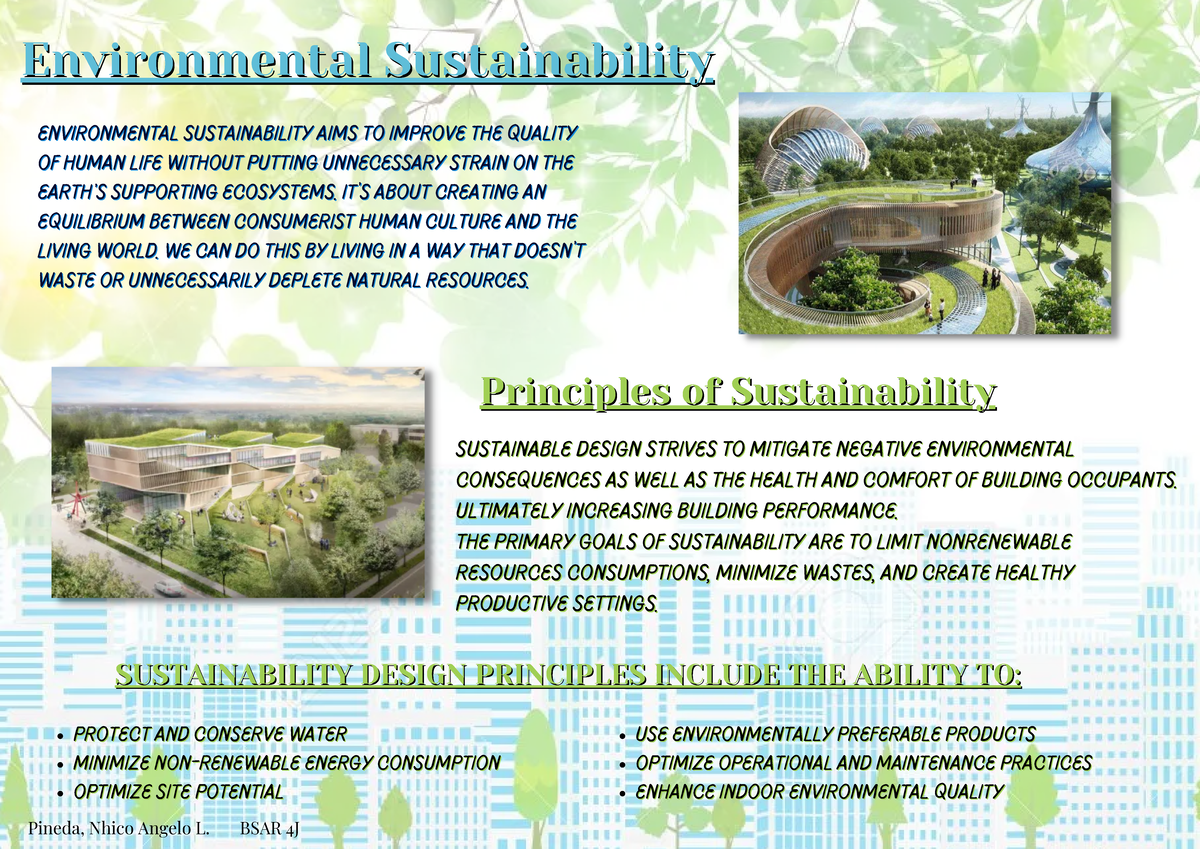 Environmental Sustainability - It’s about creating an earth's ...
