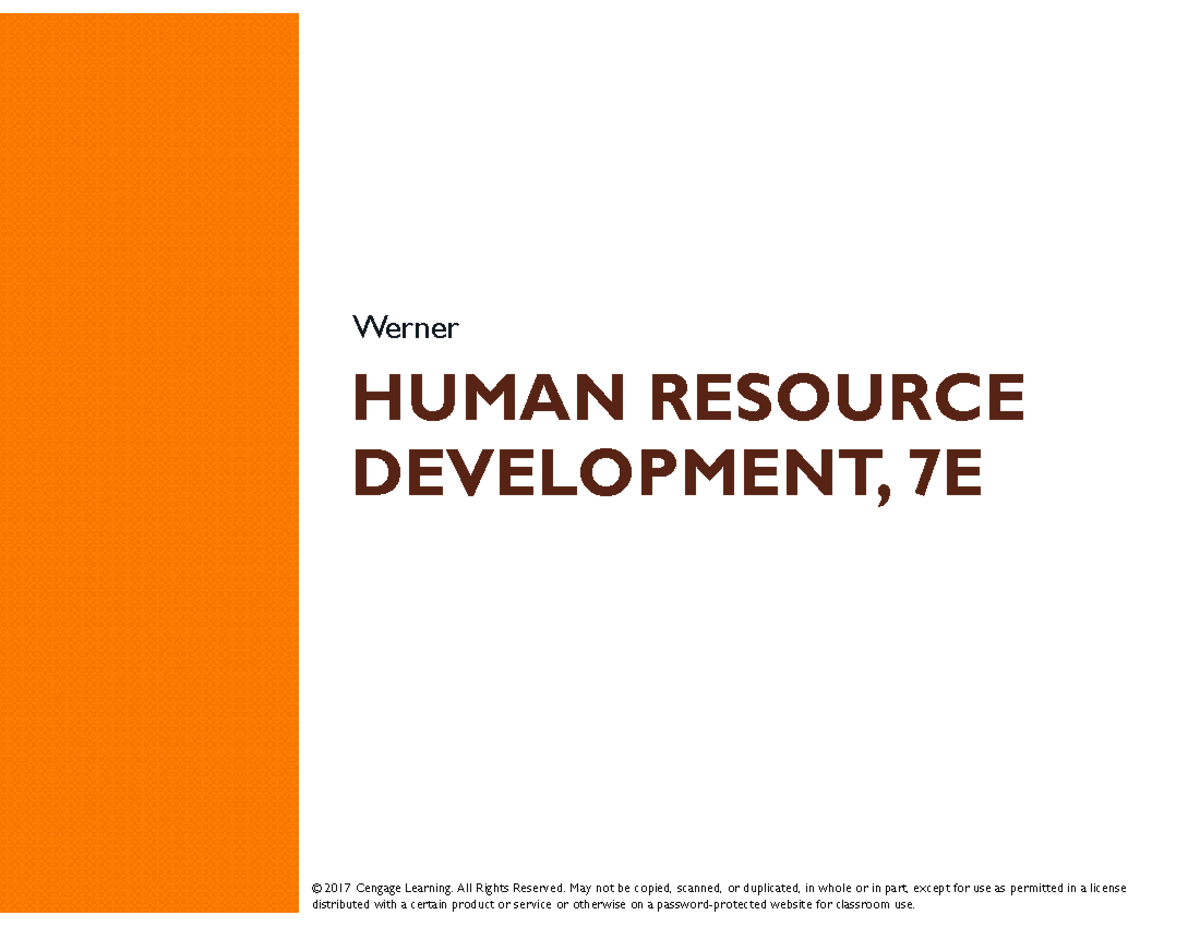 Week 4 Influence on Employee Behaviour - HUMAN RESOURCE DEVELOPMENT, 7E ...