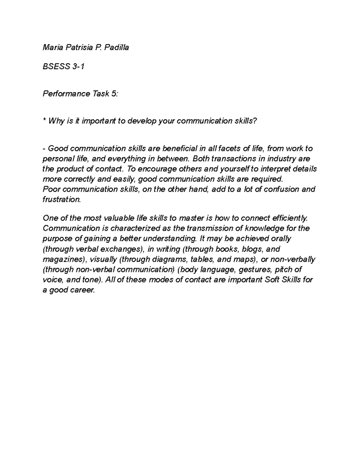 TASK 5- 2021A35- Padilla - Maria Patrisia P. Padilla BSESS 3 ...