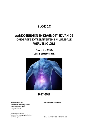Blok 1D MSA deel 2, OE 2017-2018 - Redactie: Instituut voor ...