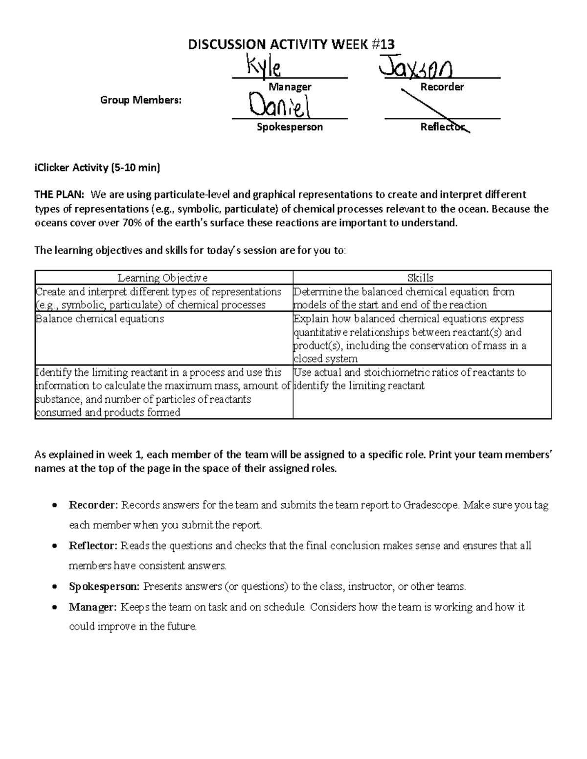 Discussion+Worksheet+Week+13 - DISCUSSION ACTIVITY WEEK # 13 Group ...