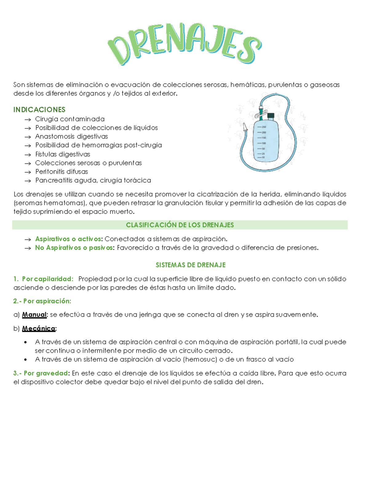 Drenajes - Son sistemas de eliminación o evacuación de colecciones ...