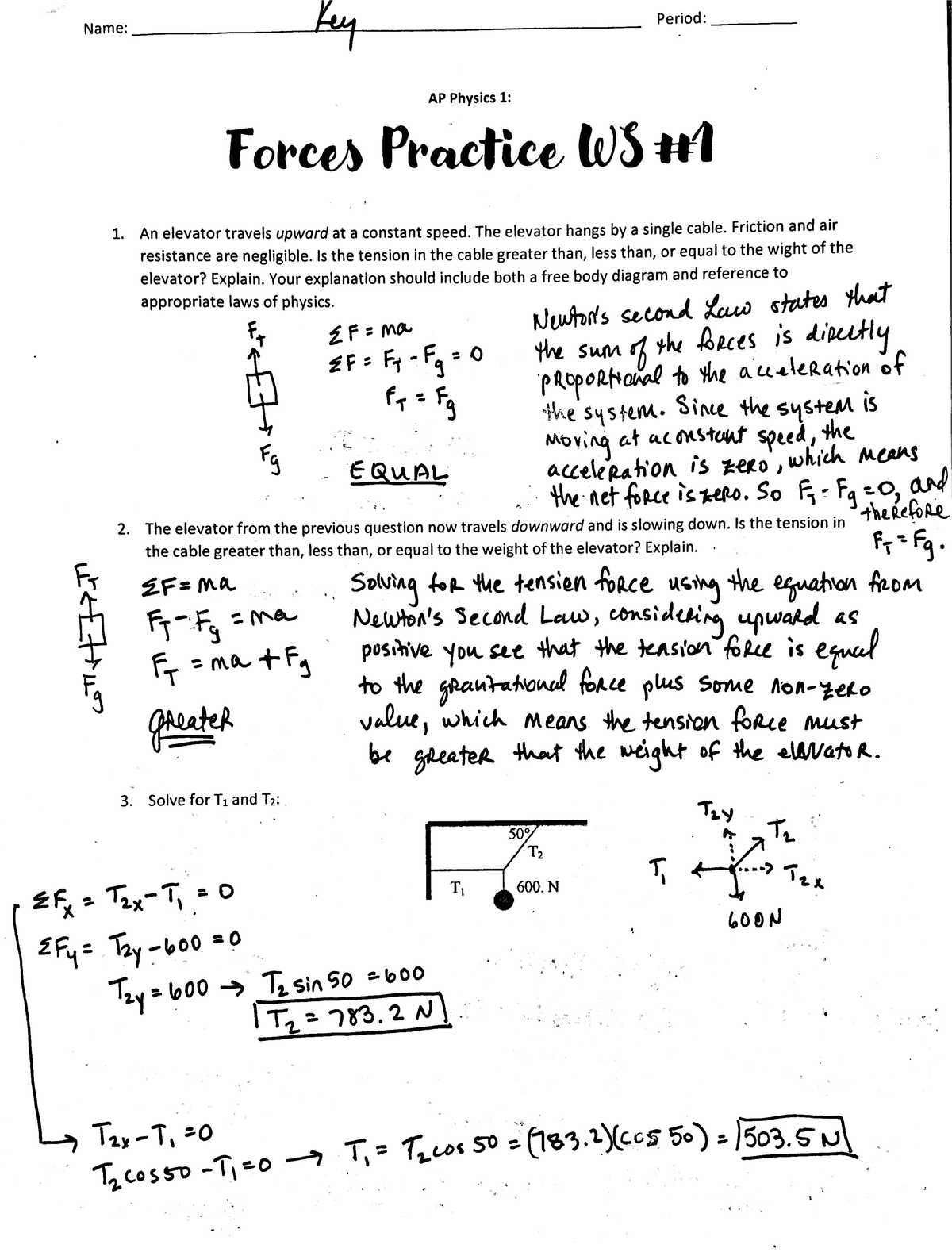 Forces WS 1 key - 1234567 - Studocu