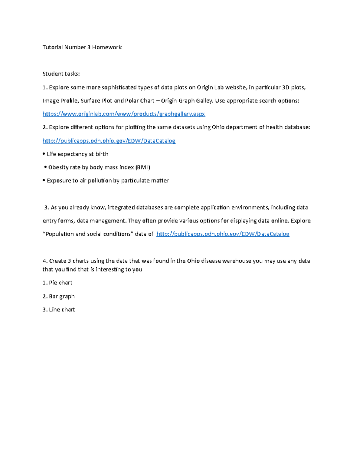 Tutorial 3 Homework healthcare - Tutorial Number 3 Homework Student ...