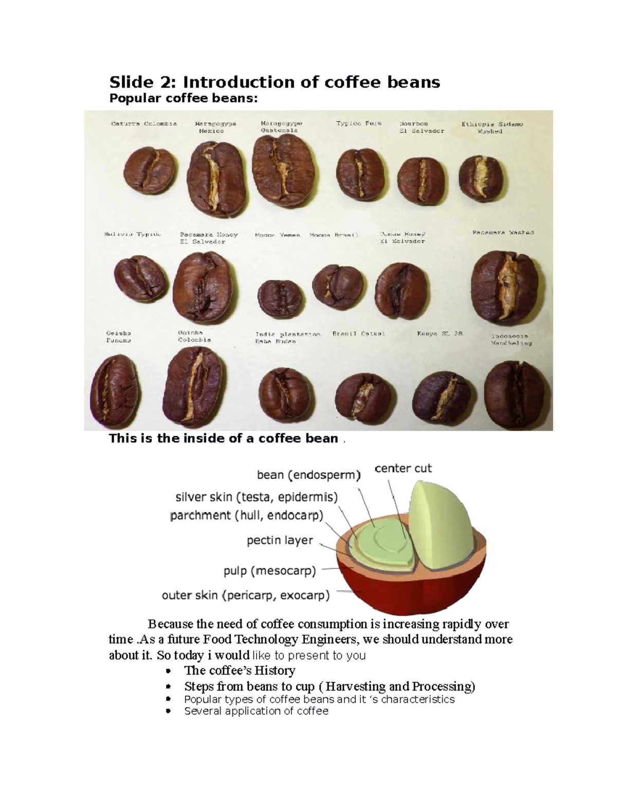2 3 4 5 - aaaa - Slide 2: Introduction of coffee beans Popular coffee ...