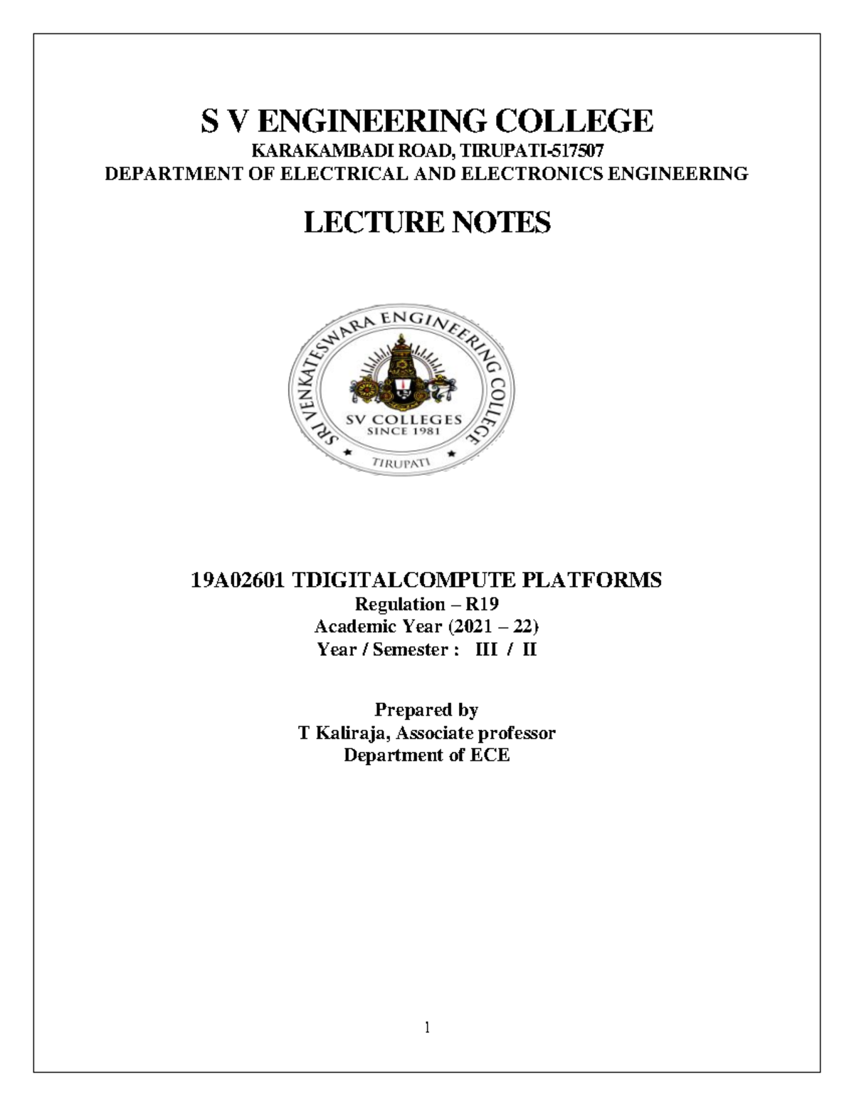 Unit 3 - Electrical and Electronics Engineering - S V ENGINEERING ...