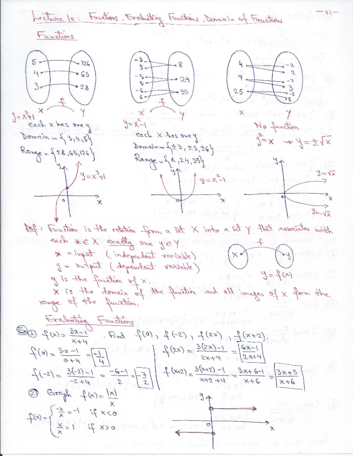 Lecture 10 - Functions. Evaluating Functions. Domain of Functions - MAT 1400 - Studocu