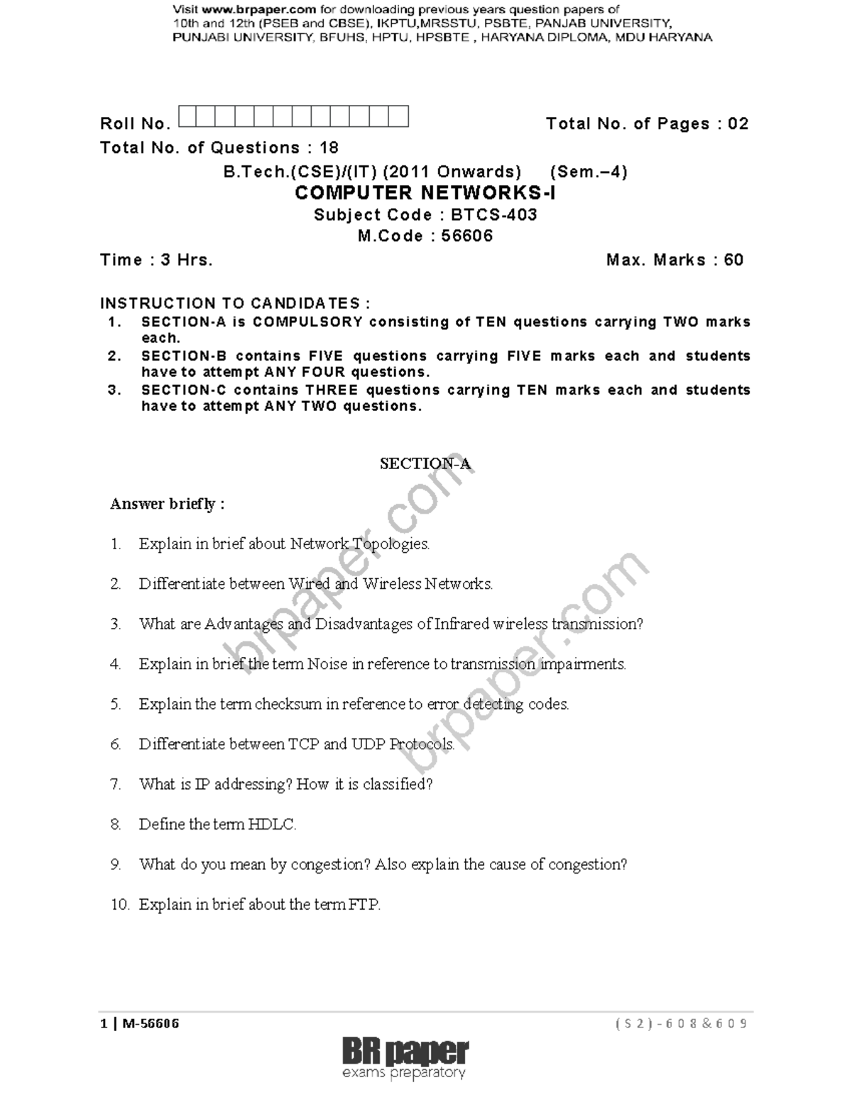 CN1(4th)May2019 - aku cn question bank - 1 | M-56606 ( S 2 ) - 6 0 8 ...