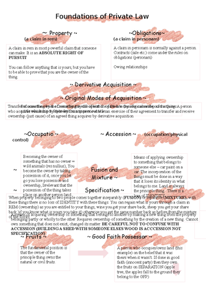 Foundations Note, Week 4, Lectures 3 and 4 - Servitudes and Real ...