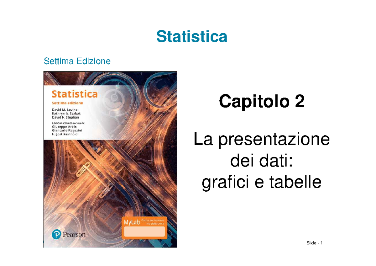 Lezione 3 stat - slide - Slide - 1 Statistica Settima Edizione La ...