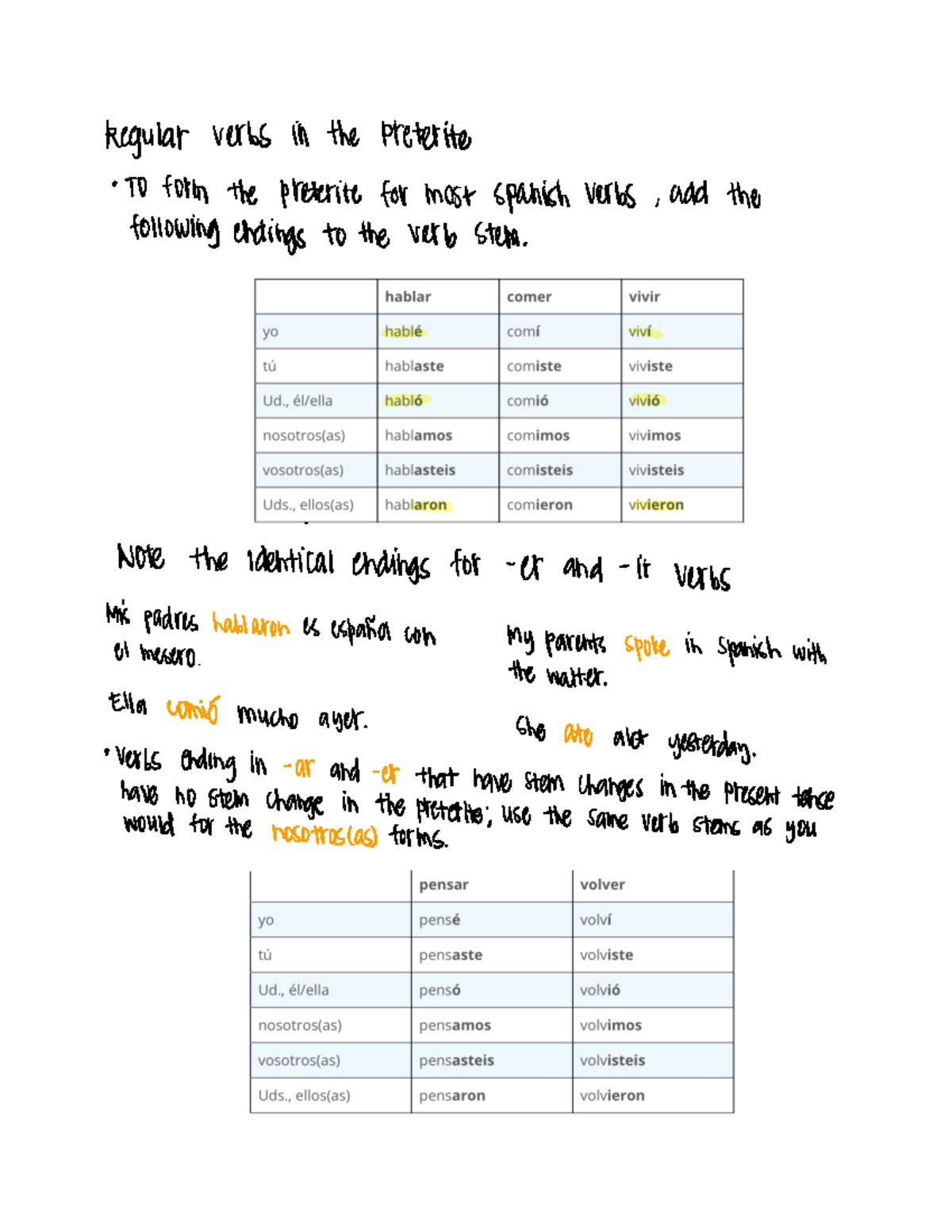 Estructura 2 - Lecture 2 - ####### Regular ####### verbs in the ...