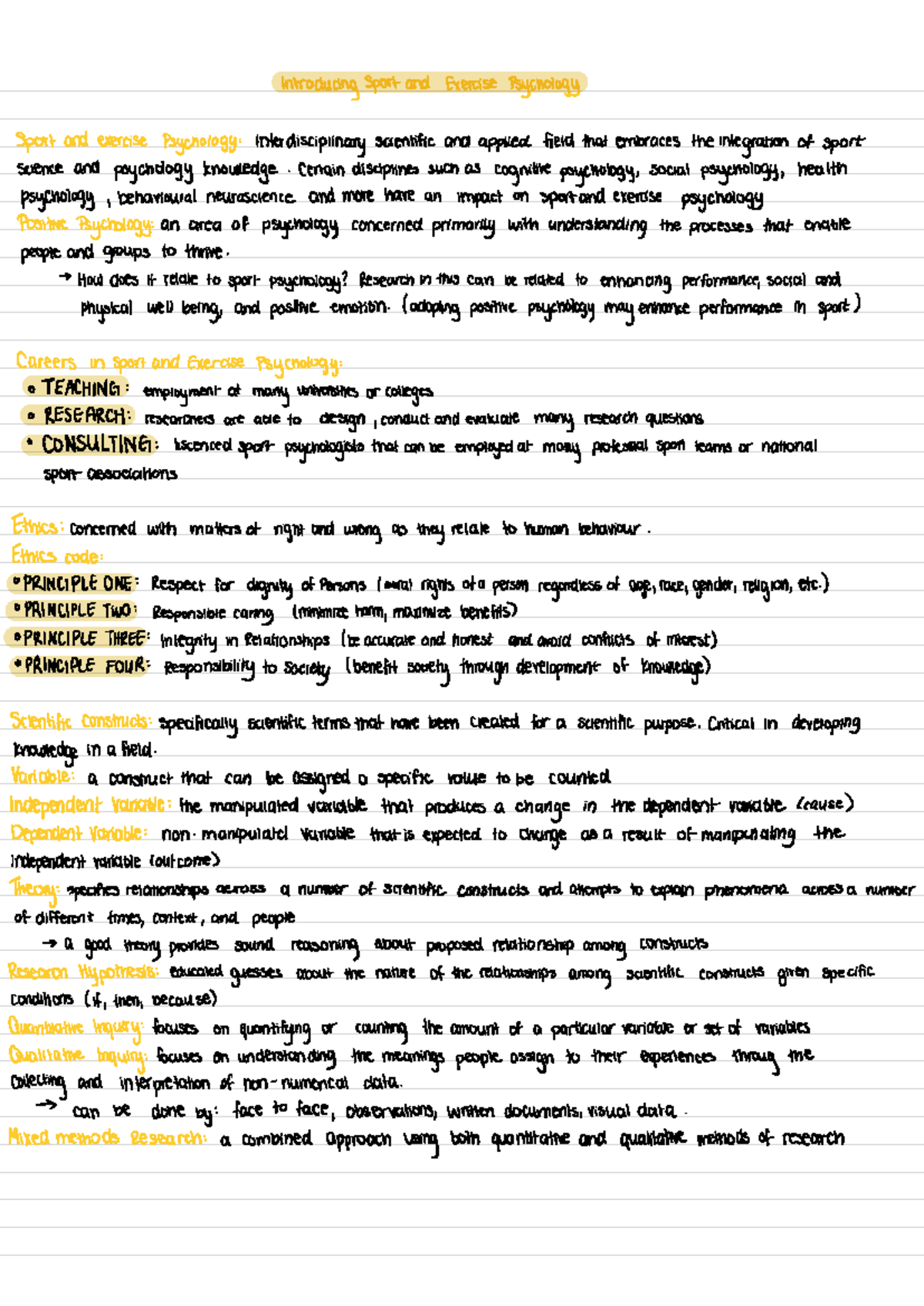APA2140 Lecture Notes - Introducing Sport and Exercise Psychology Sport ...