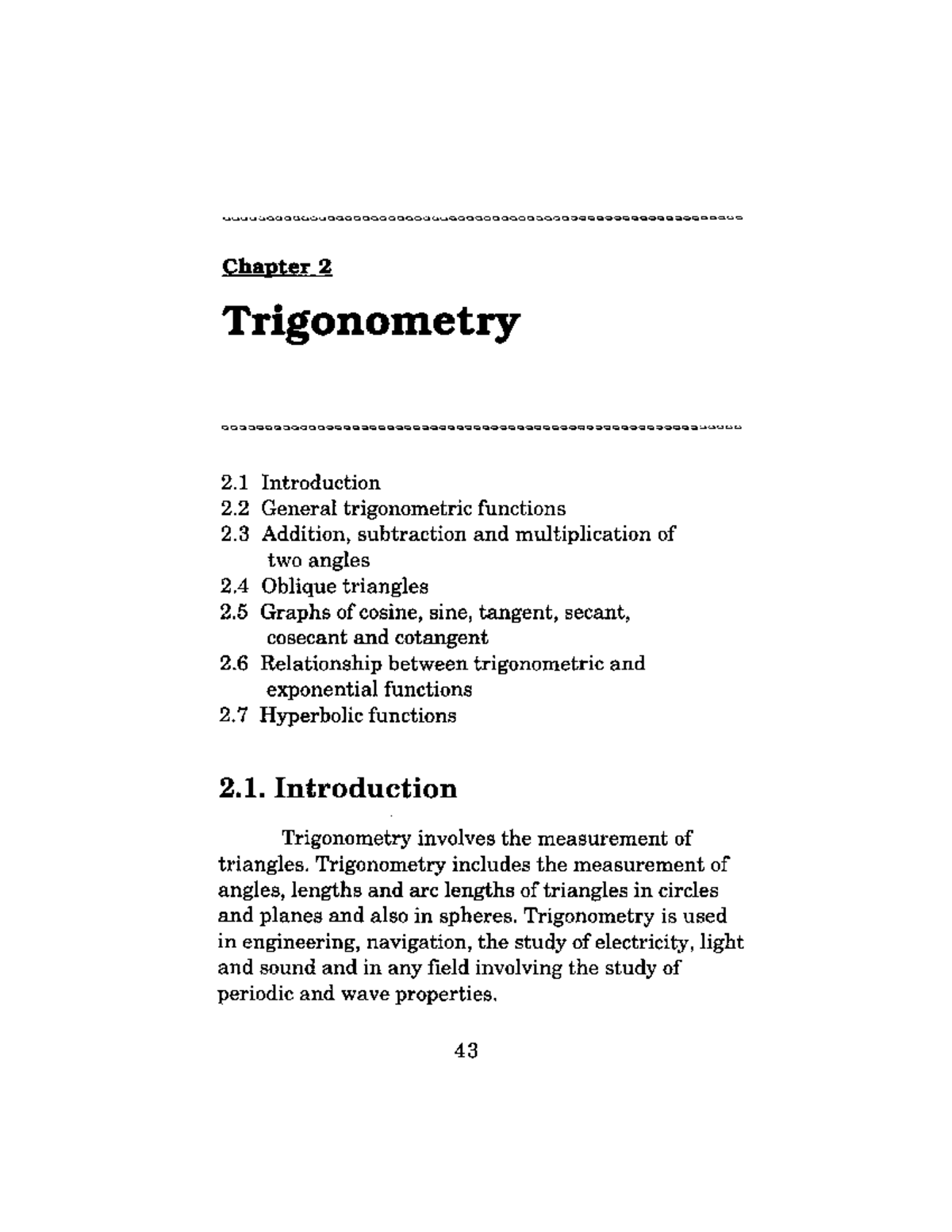 Trigo - Engineering Mathematics - Studocu
