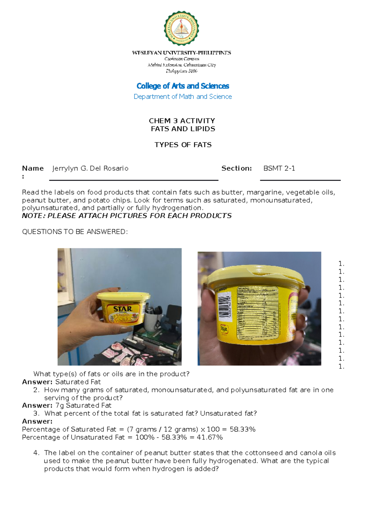 CHEM 3- Activity -FLO-1 - College of Arts and Sciences Department of ...