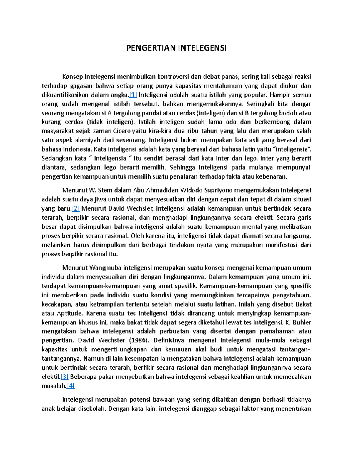 Pengertian Intelegensi - PENGERTIAN INTELEGENSI Konsep Intelegensi ...