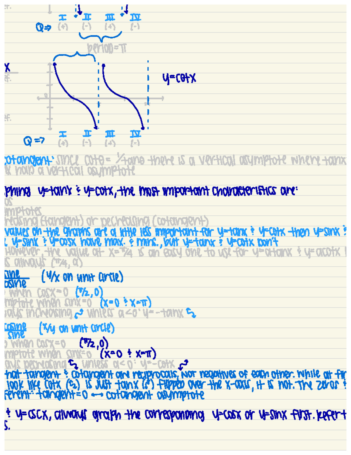 6.5 Tangent, Cotangent, Secant, Cosecant - MATH 1113 - Studocu