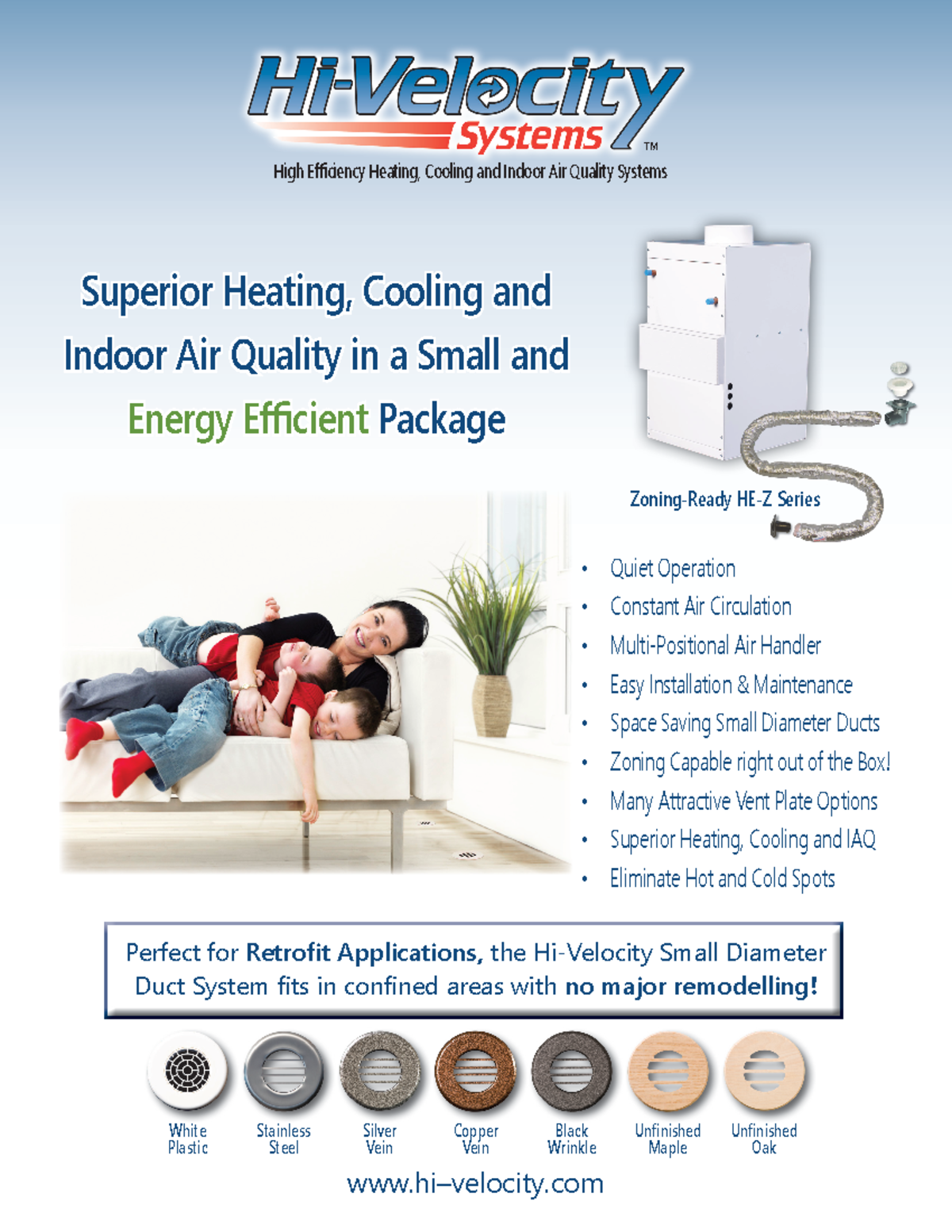 AHU Hi Velocity HE Z - TM Quiet Operation Constant Air Circulation ...