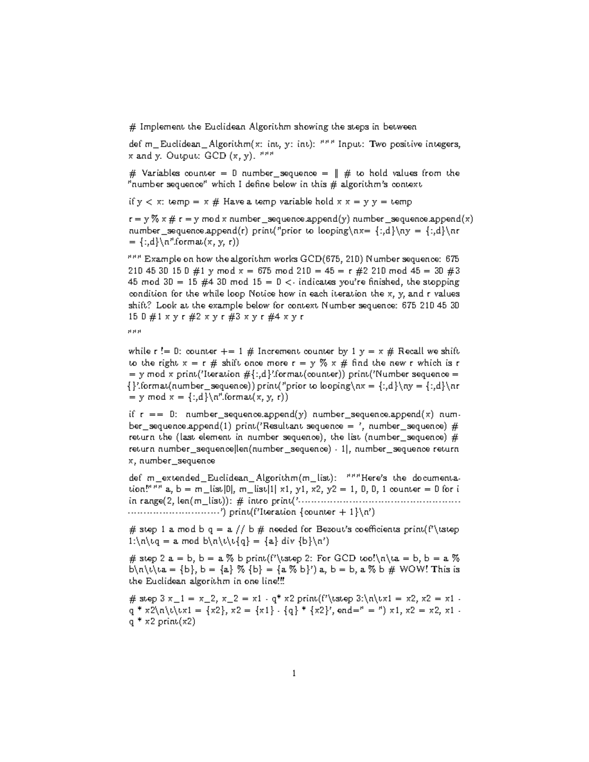 Euclidean Algorithm Output Gcd X Y ””” Variables Counter 0 Numbersequence To