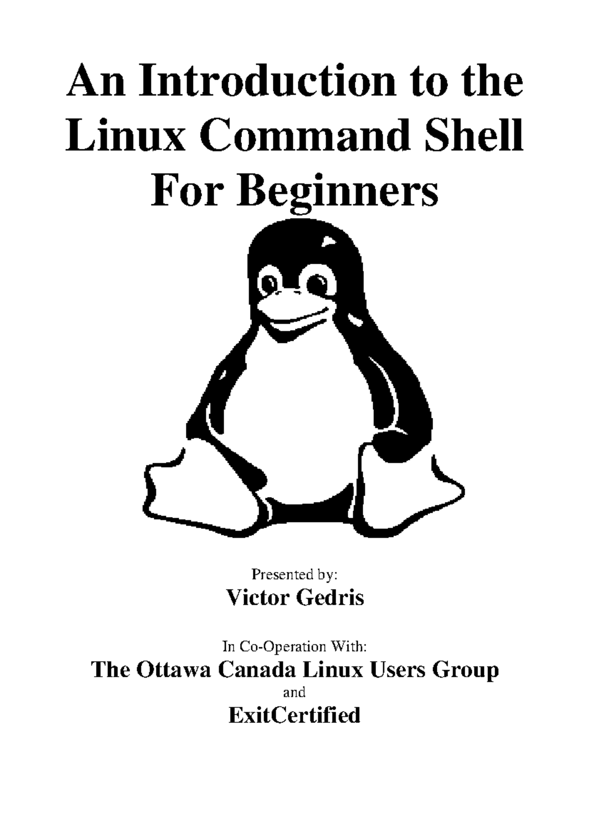 Linux Shell Intro Document About Operating Systems An Introduction To The Linux Command