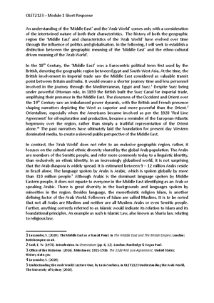 Understanding The Arab World Assignment - What is Orientalism? And why ...