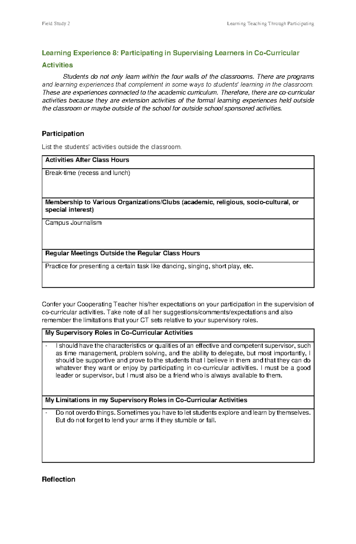 Learning Experience 8 - Field Study 02 - Field Study 2 Learning ...