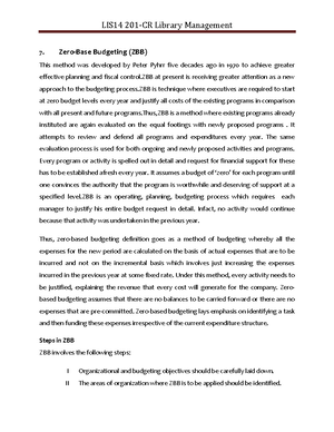 Line item or line by line budgeting - LIS14 201-CR Library Management 1 ...