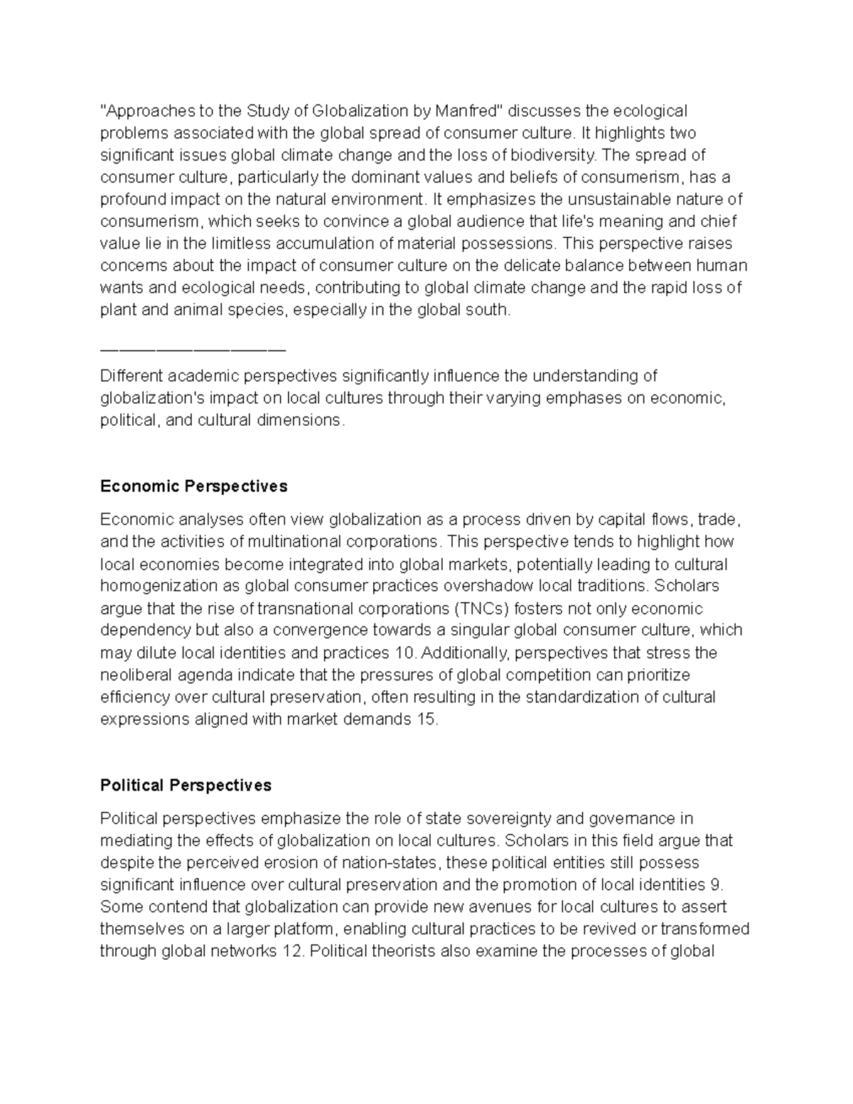 Approaches to the Study of Globalization by Manfred - "Approaches to ...