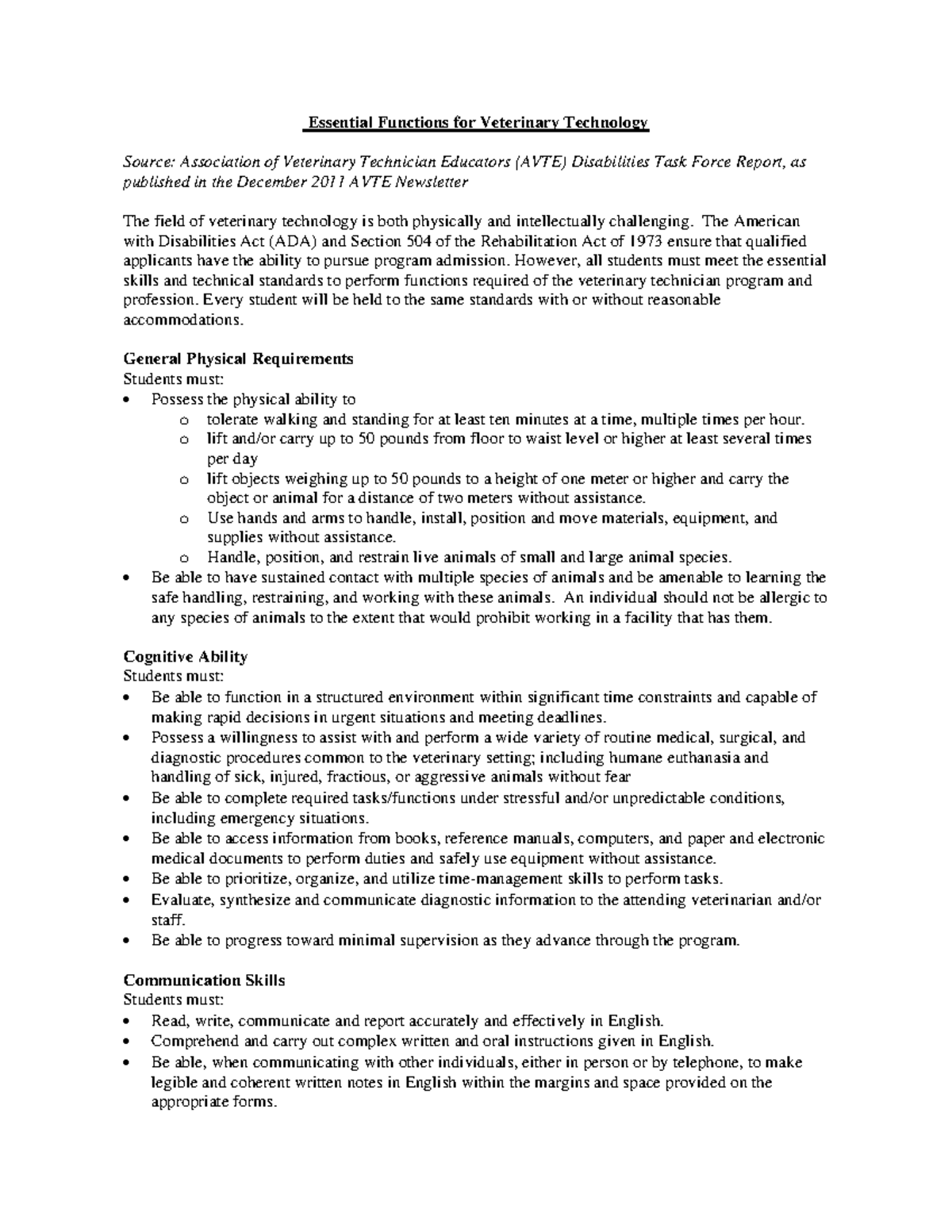 Functions Vet Tech Study Notes For Handling And Restraint Essential