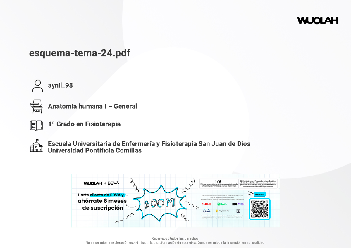 Wuolah-free-esquema-tema-24 - esquema-tema-24 aynil_ Anatomía humana I – General 1º Grado en ...