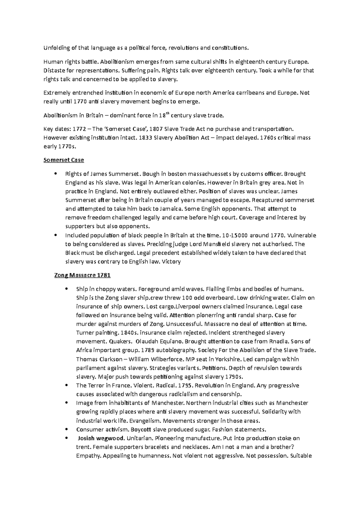 Actual Seminar Notes on Abolitionism - Unfolding of that language as a ...