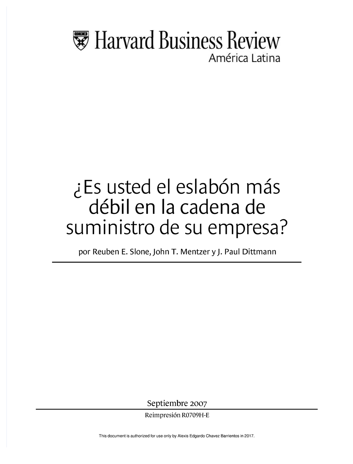 Es usted el eslabón más débil en la cadena de suministro de su empresa ...