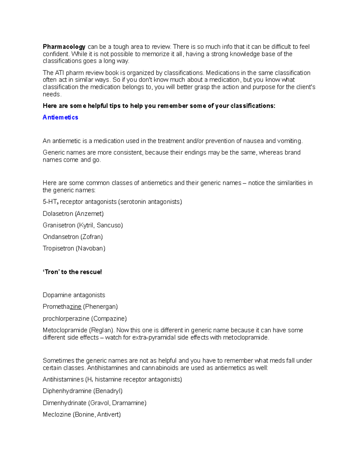 Ati Capstone Pharma Weekly Tips - Pharmacology can be a tough area to ...