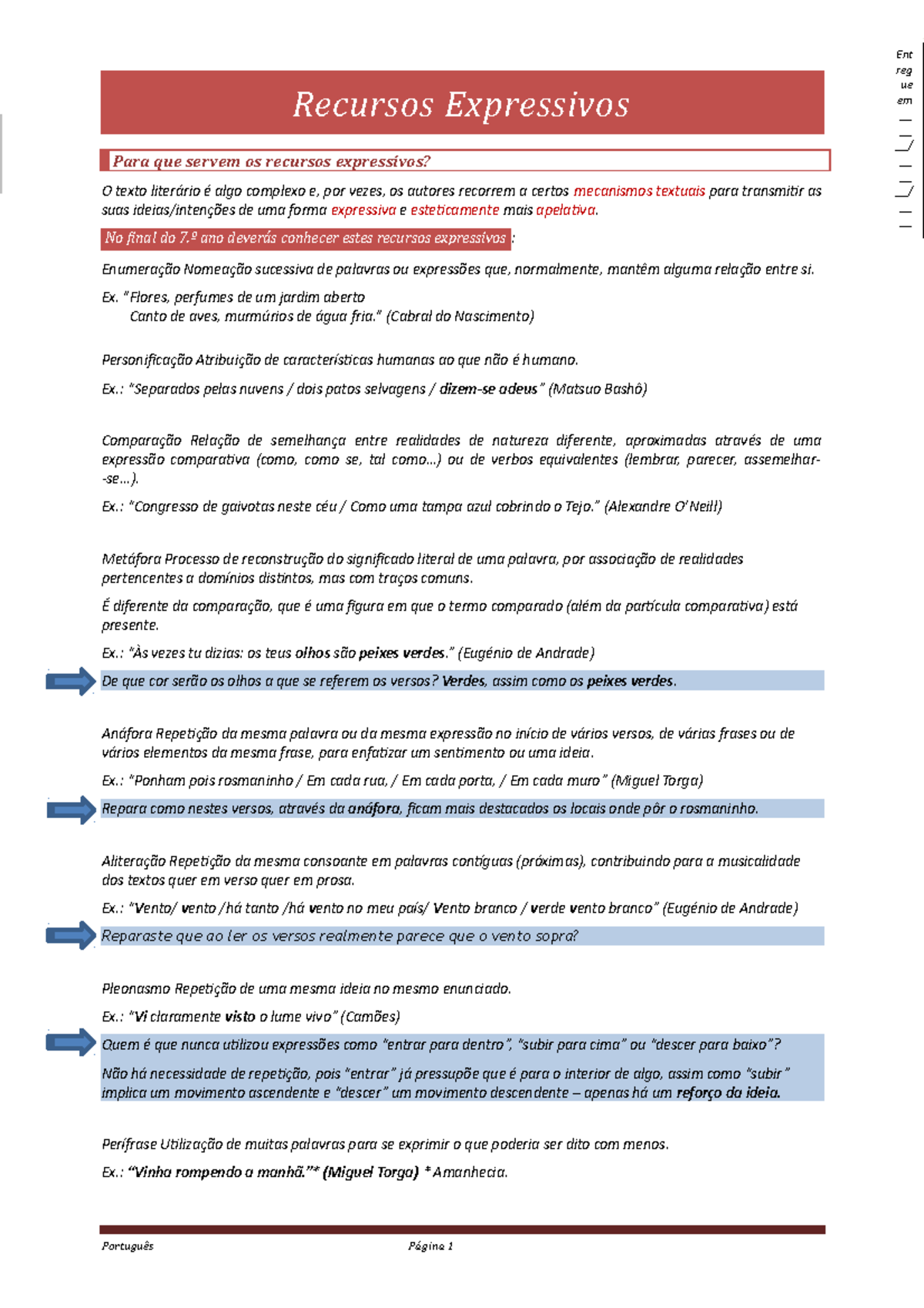 Recursos Expressivos