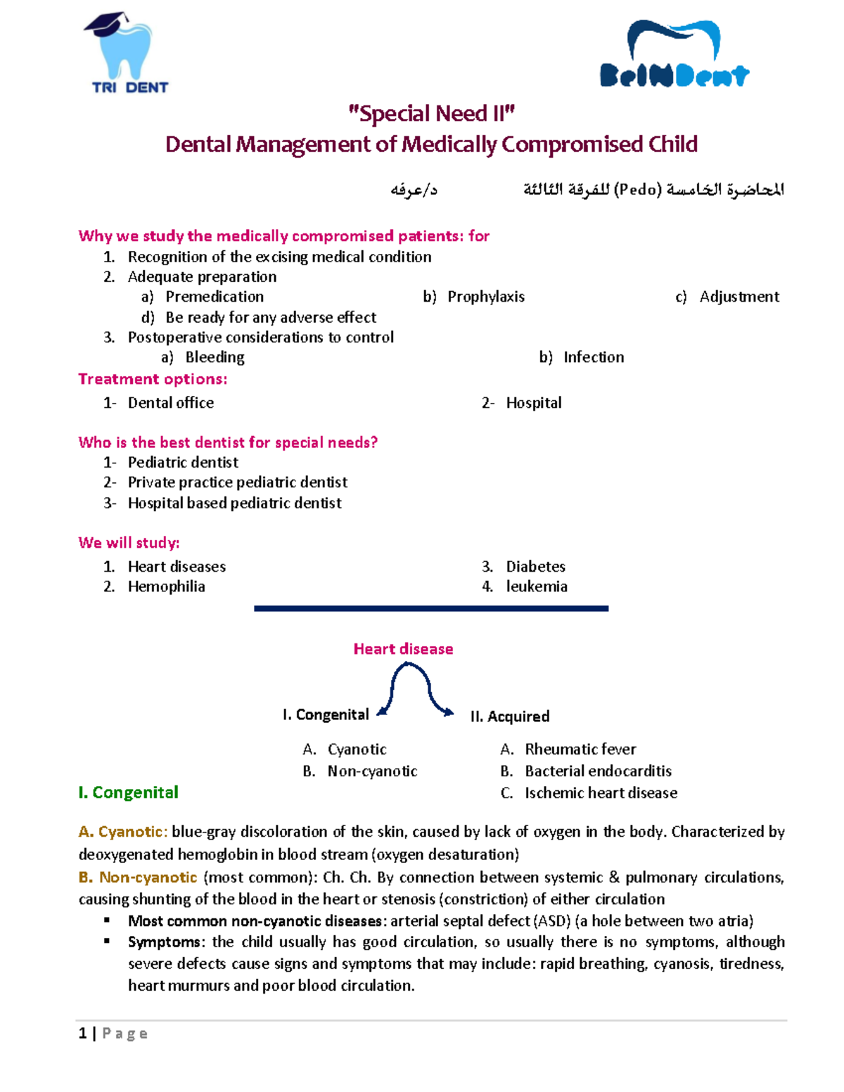 05- Dental management of medically compromised child - "Special Need II ...