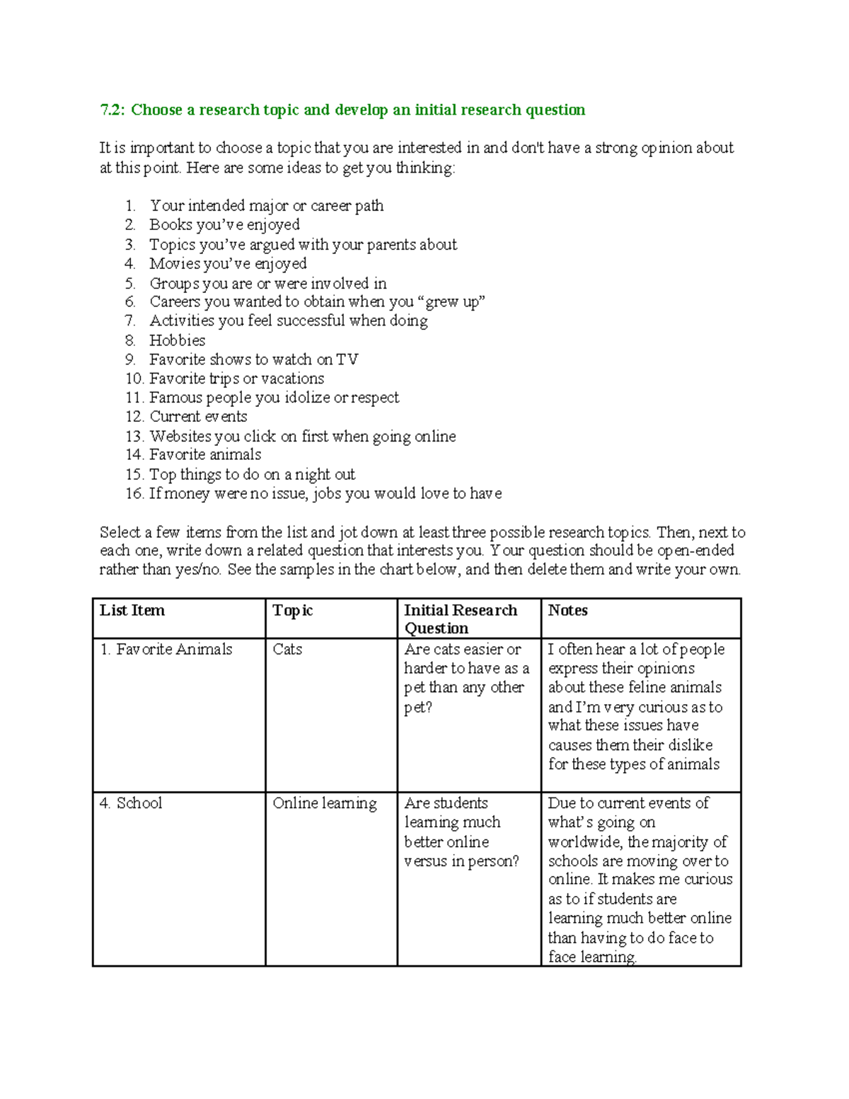 7.2 Fillable Brainstorm Document-1 - 7: Choose a research topic and ...