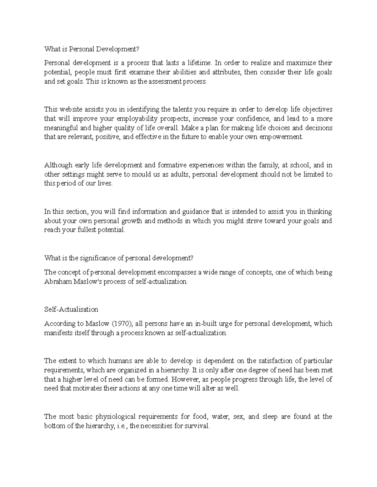 What is Personal Development What is Personal Development - What is ...