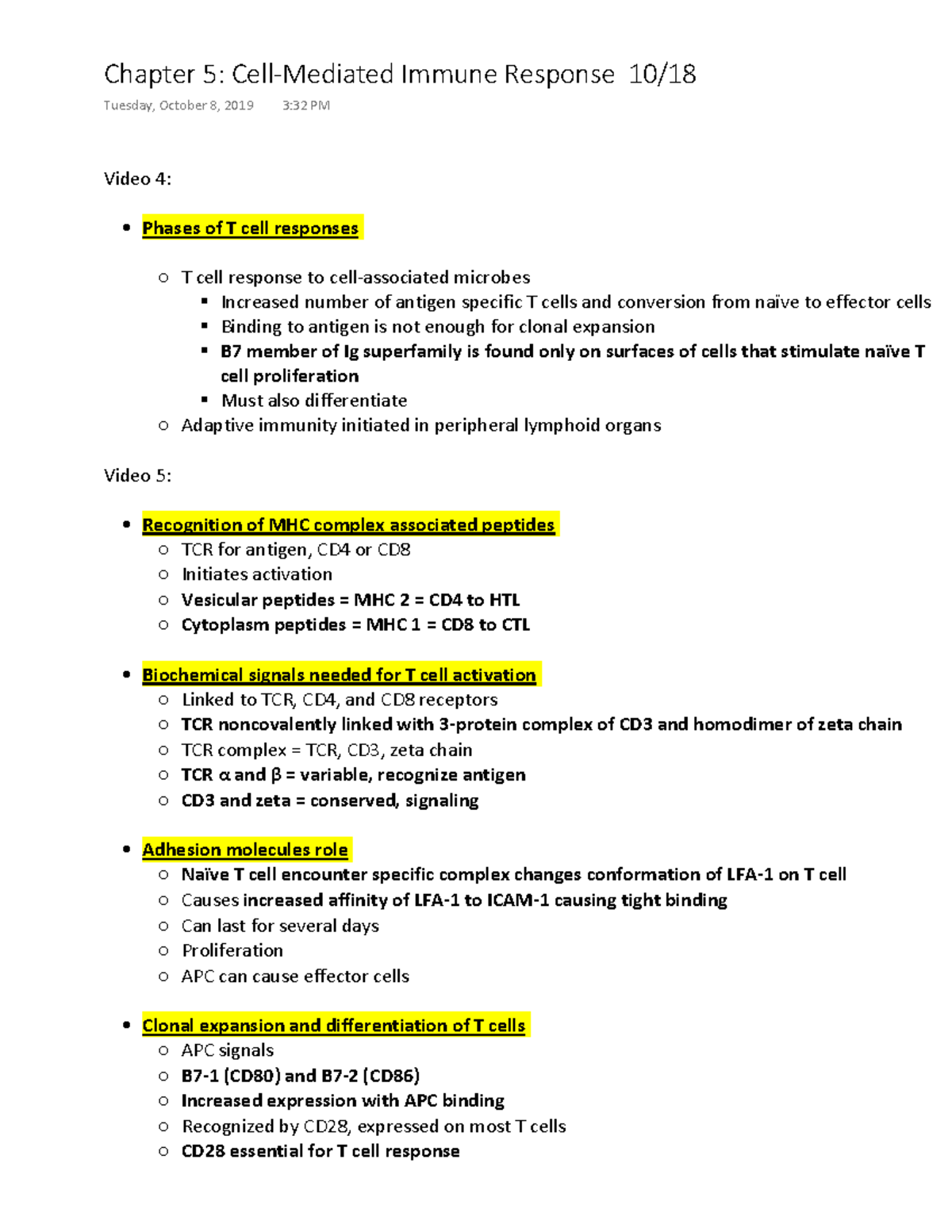 Cell Mediated Immune Response - Warning: TT: undefined function: 32 sŝĚĞŽ κ͗ ͻ - Studocu