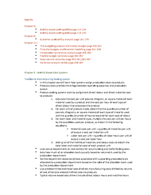 BU247 Formula Sheet - Total variable cost = variable cost per unit of ...