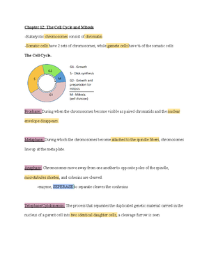 Genetics Unit 3 2306 Miles - Chapter 11: Chromosome structure and ...