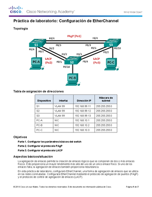 6.2.2.5 Lab - Configuring Basic Eigrp for IPv4 - Práctica de laboratorio: configuración básica ...